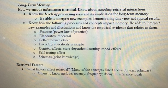 Long Term Memory How We Encode Information Is 8703