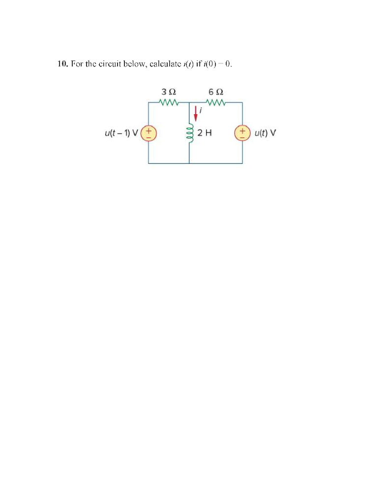 Solved Homework 6 (First Order Circuits) 1. The switch in | Chegg.com