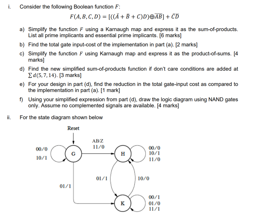 Solved i. Consider the following Boolean function F: F(A, B, | Chegg.com Solved i. Consider the following Boolean function F: F(A, B, | Chegg.com