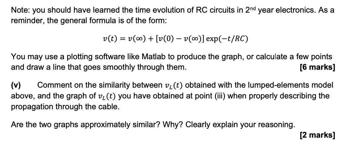 Solved (iv) Consider the lumped-elements circuit drawn in | Chegg.com