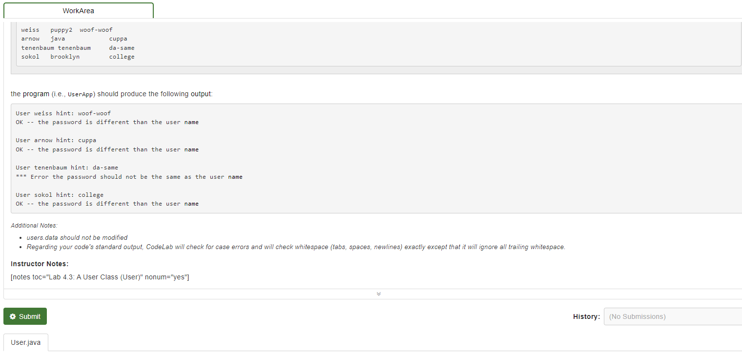 Solved Implement the following user class: - State - Three | Chegg.com