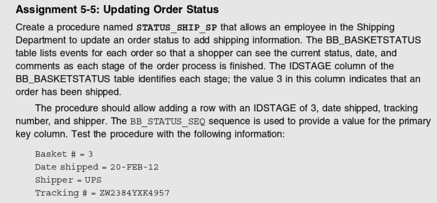 Solved Further instructions from professor: 5-5 Updating | Chegg.com