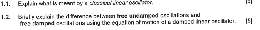 Solved 1.1. Explain what is meant by a classical linear | Chegg.com