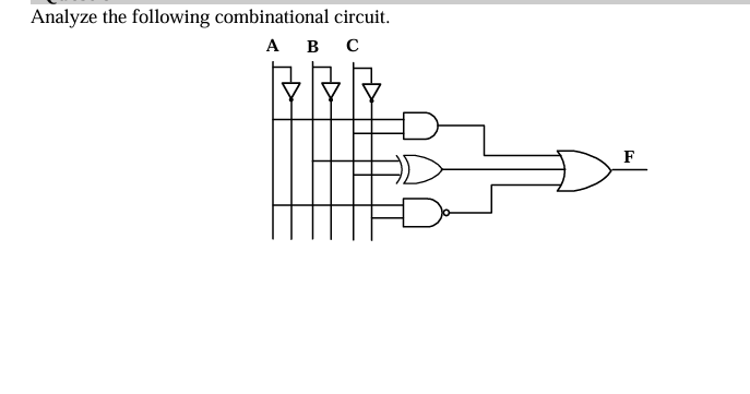 Solved Analyze the following combinational circuit. | Chegg.com Solved Analyze the following combinational circuit. | Chegg.com