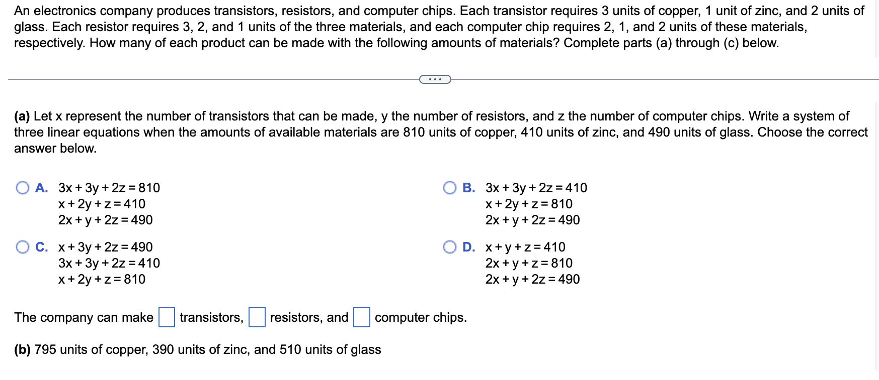 Solved An electronics company produces transistors, | Chegg.com