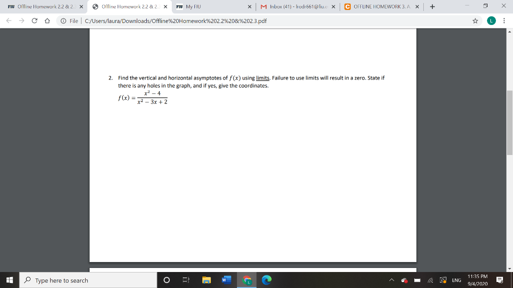Solved FIU Offline Homework 2.2 & 2 3 Offline Homework 2.2 & | Chegg.com