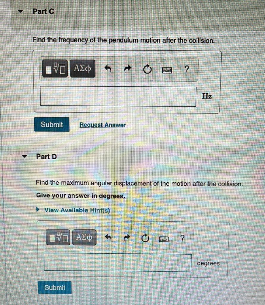 Solved Pendulum Collision