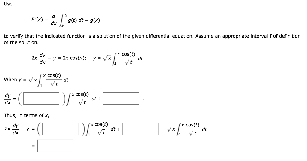 Solved Verify that the indicated function is a solution of | Chegg.com Solved Verify that the indicated function is a solution of | Chegg.com