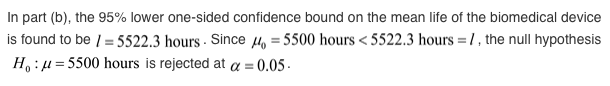 A 95% lower one-sided confidence bound implies that | Chegg.com