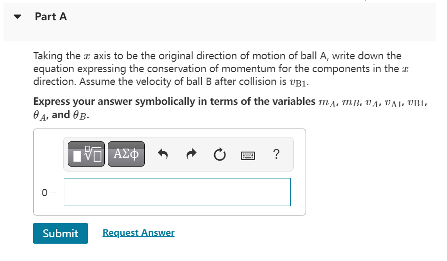 Solved Billiard ball A of mass mA=0.100 kg moving with speed | Chegg.com