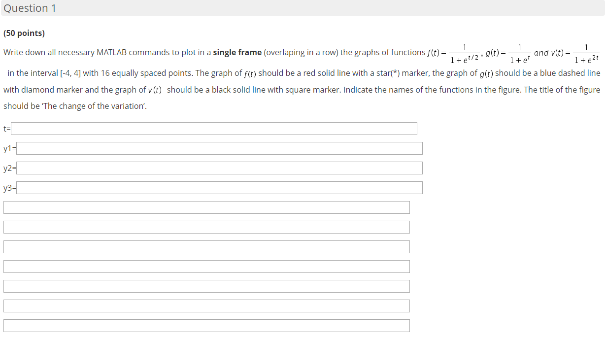 Solved Question 1 (50 points) Write down all necessary | Chegg.com