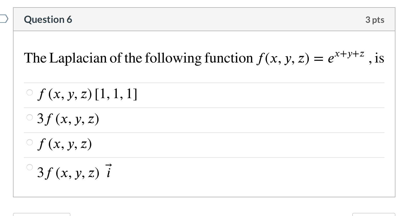 Solved Question 6 3 pts The Laplacian of the following | Chegg.com