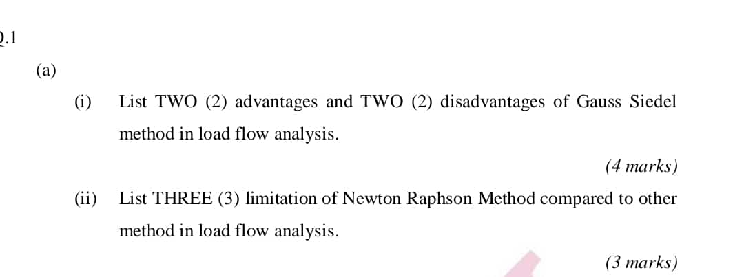 Solved (a) (i) List TWO (2) advantages and TWO (2) | Chegg.com