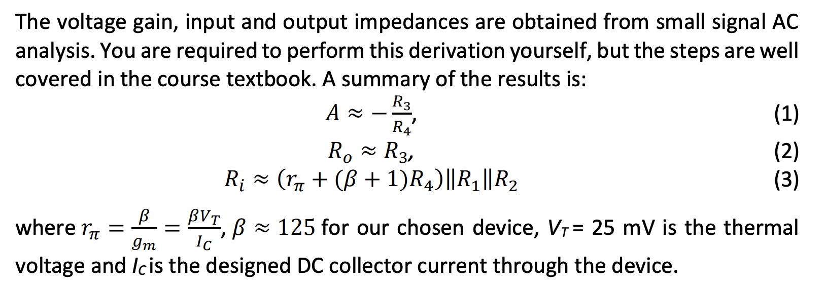 Solved !! Perform small signal analysis on pre-amp circuit | Chegg.com