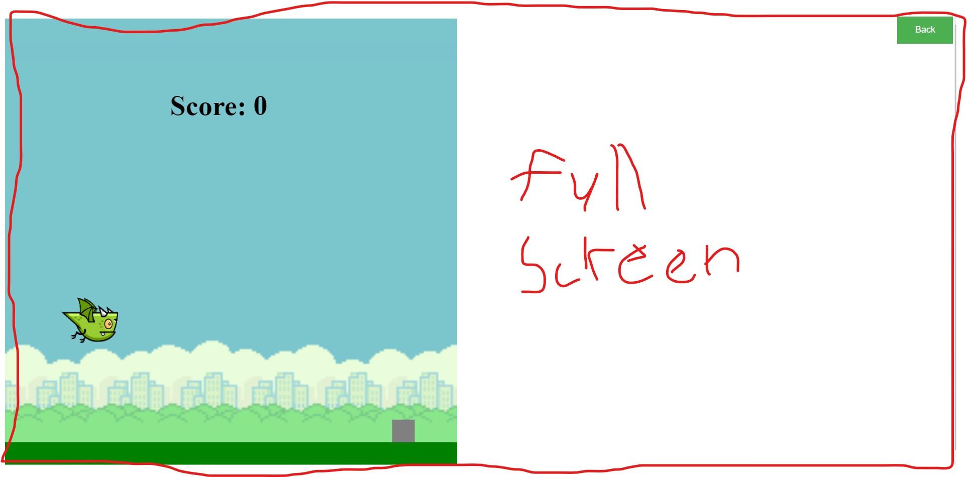 Solved How do I make this game full screen in the | Chegg.com