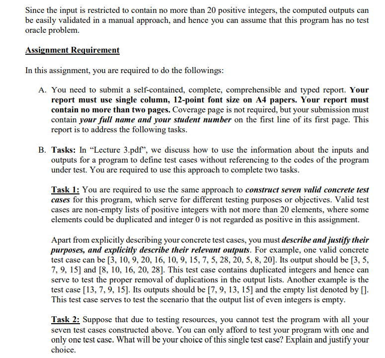 Solved Consider a program which splits an input list of | Chegg.com
