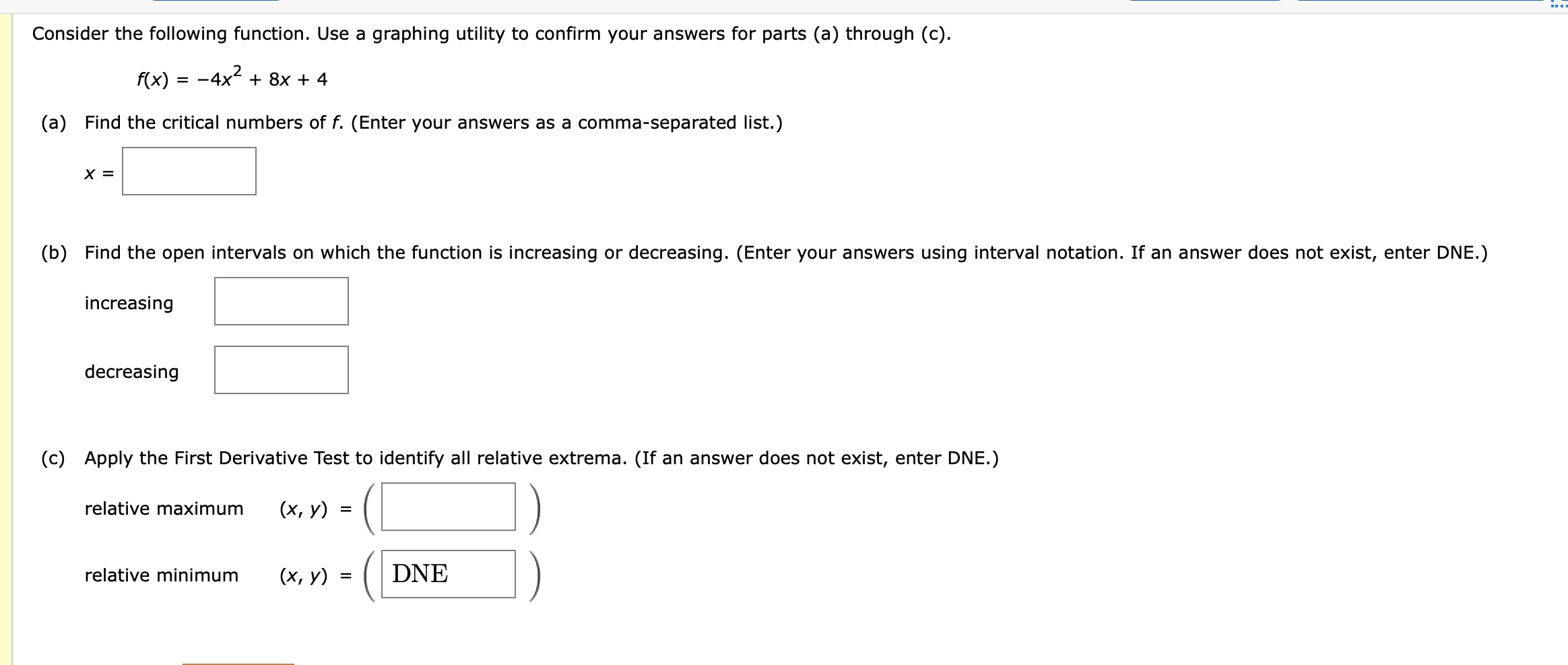 Solved Consider The Following Function Use A Graphing 