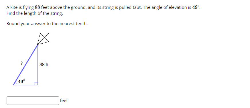 Solved A kite is flying 88 feet above the ground, and its | Chegg.com