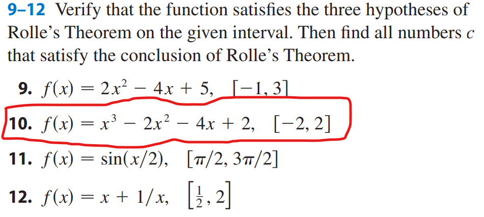 Solved SOLVE NUMBER 10 ONLY!!! Verify that the function | Chegg.com
