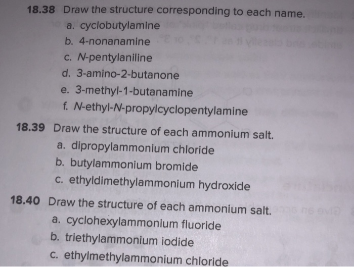 Solved 18.38 Draw the structure corresponding to each name | Chegg.com