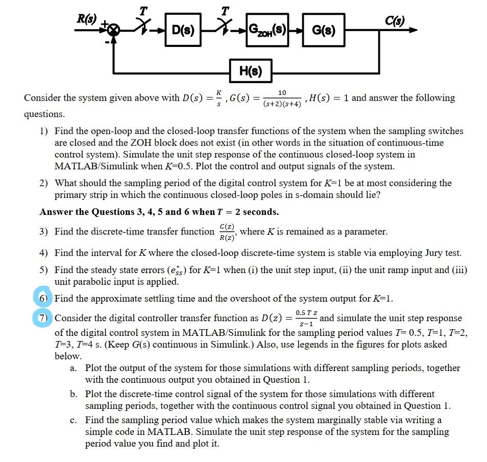 Solved onsider the system given above with | Chegg.com