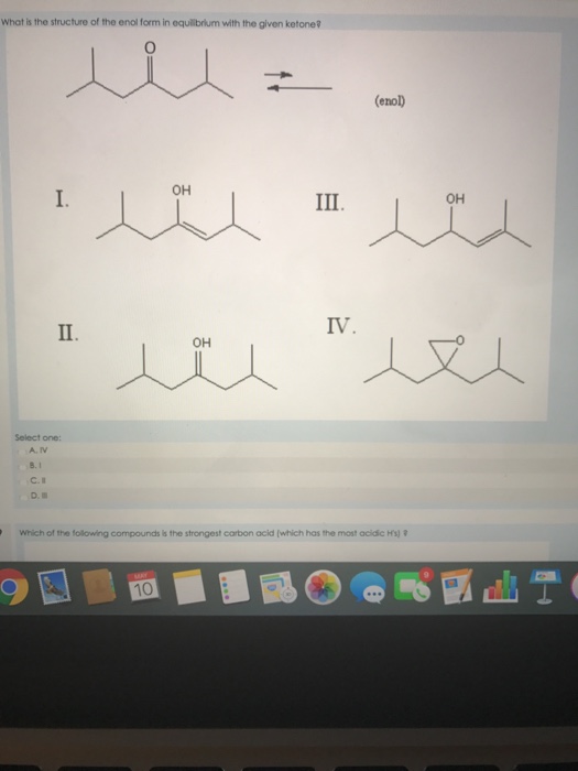 Solved What is the structure of the enol form in equilibrium | Chegg.com