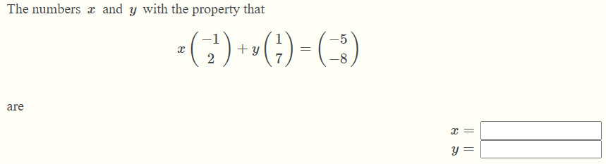 Solved The numbers x and y with the property that | Chegg.com