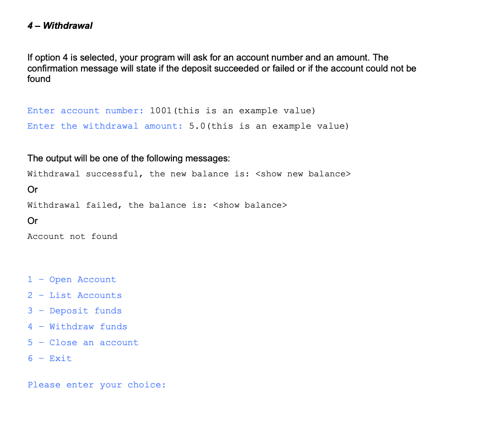Solved Banking Case Study You are to design a simple banking | Chegg.com