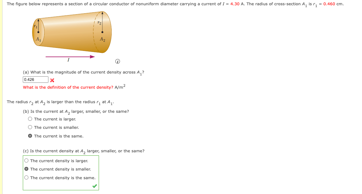 Solved The figure below represents a section of a circular | Chegg.com
