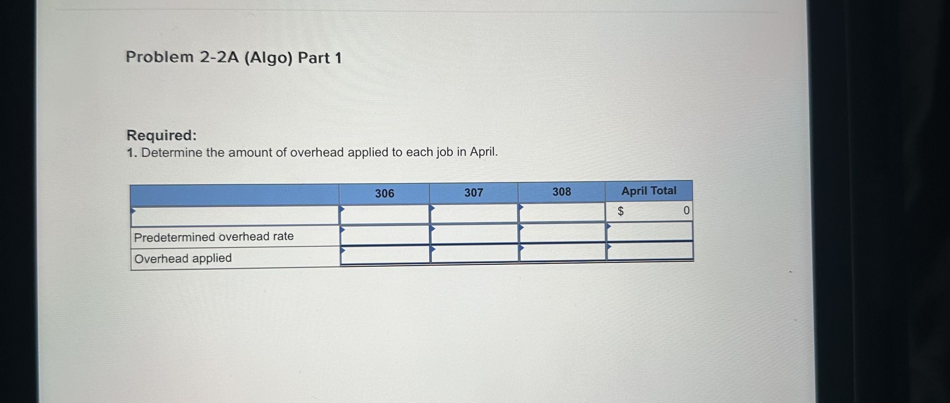 Solved Required: 1. Determine the amount of overhead applied | Chegg.com