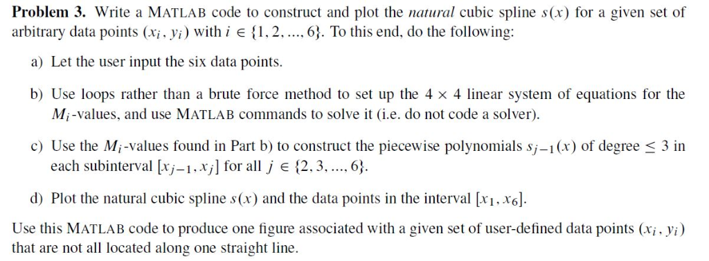 Problem 3. Write a MATLAB code to construct and plot | Chegg.com
