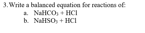 Solved 3.Write a balanced equation for reactions of: a. | Chegg.com
