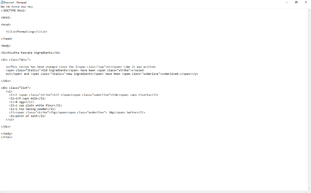 Module 7 - Exercise 1 Start with the Exercise1.html | Chegg.com