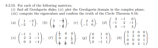 Solved 8.2.53. For each of the following matrices, (i) find | Chegg.com