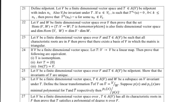 Solved Define nilpotent Let V be a finite dimensional vector | Chegg.com