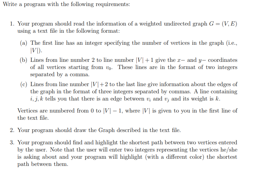 Solved Example: A text file describing the graph in Fig. 1 | Chegg.com