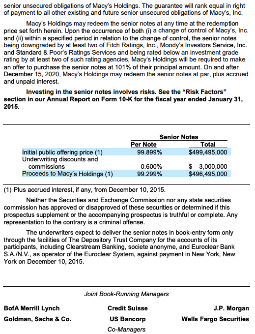Case 1 Debt Footnote Macy's The purpose of this case | Chegg.com