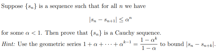Solved Suppose {sn} is a sequence such that for all n we | Chegg.com