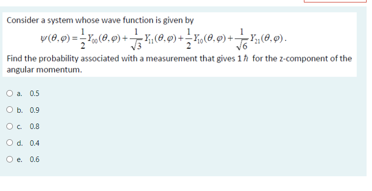 Solved Consider a system whose wave function is given by 1 + | Chegg.com