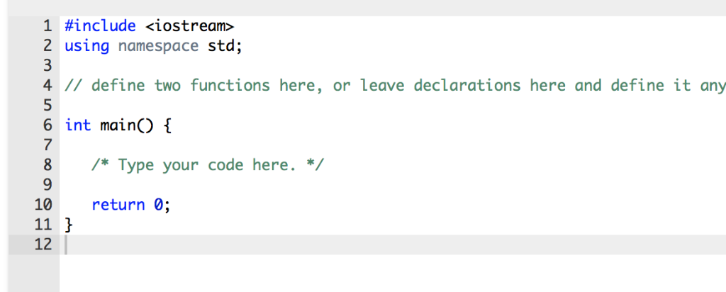 Solved C++ Write TWO functions following the specifications | Chegg.com