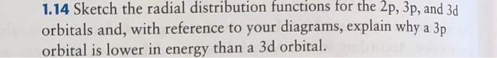 Solved 1.14 Sketch the radial distribution functions for the | Chegg.com