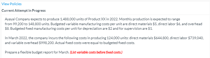 Solved View Policies Current Attempt in Progress Ayayai | Chegg.com