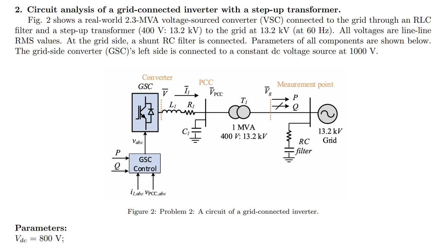 2 Circuit Analysis Of A Grid Connected Inverter With