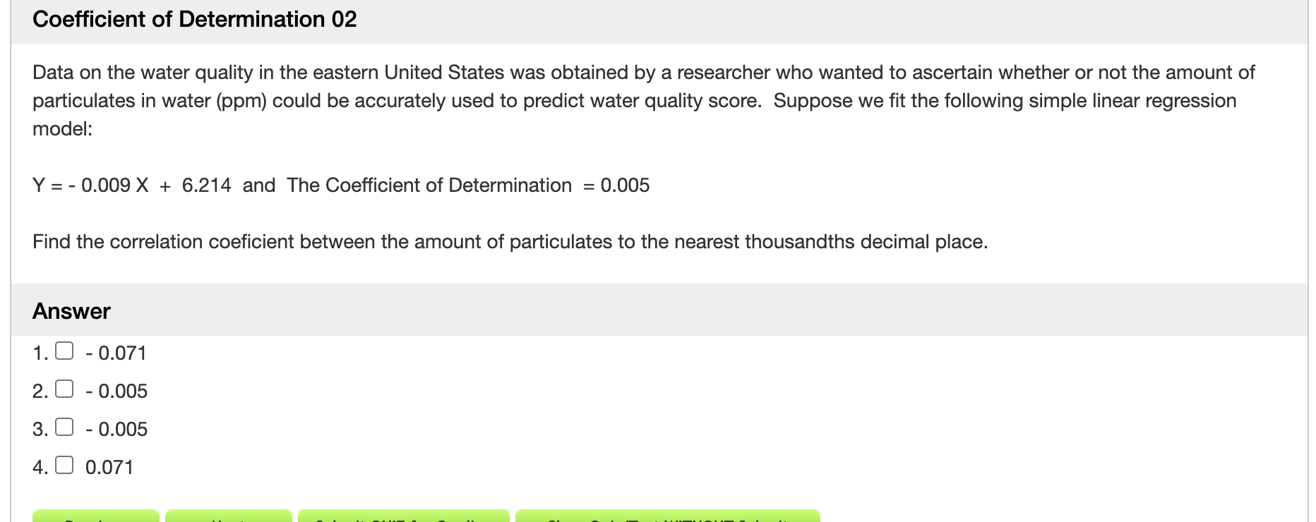 Solved Correlation coefficient 03 Bird species from | Chegg.com