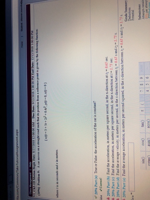 Solved tta.com/Common/Take TutorialAssignment.aspx Date: | Chegg.com