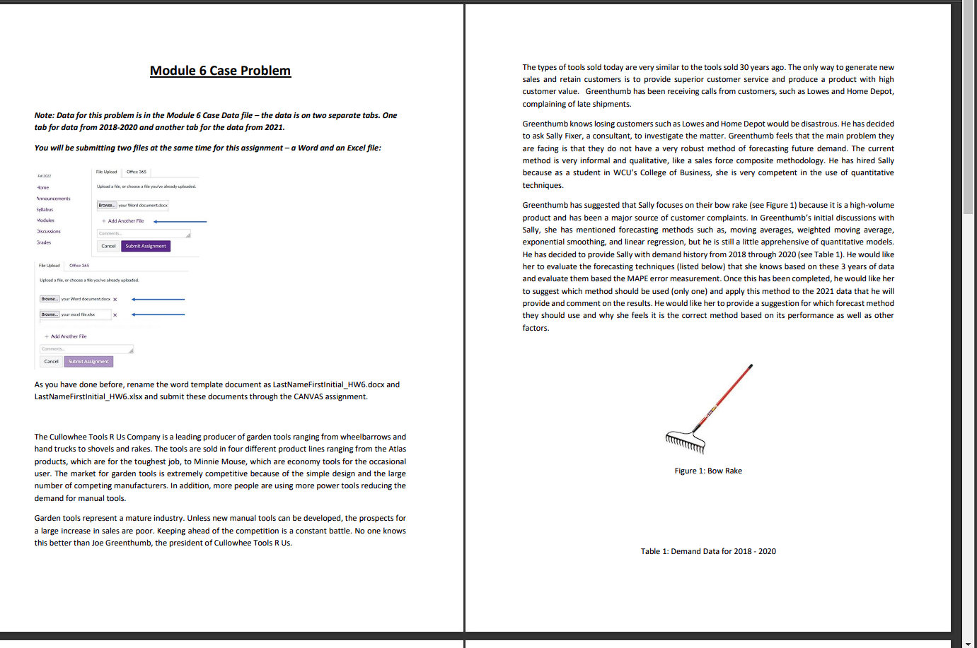 Module 6 Case Problem The types of tools sold today | Chegg.com