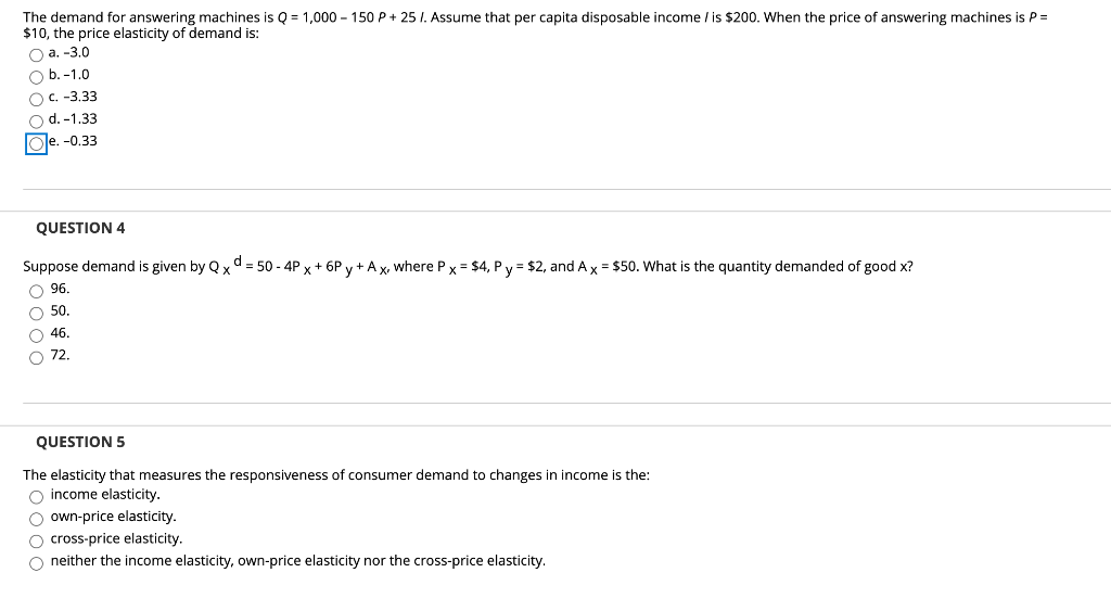 Solved The demand for answering machines is Q = 1,000 - 150 | Chegg.com