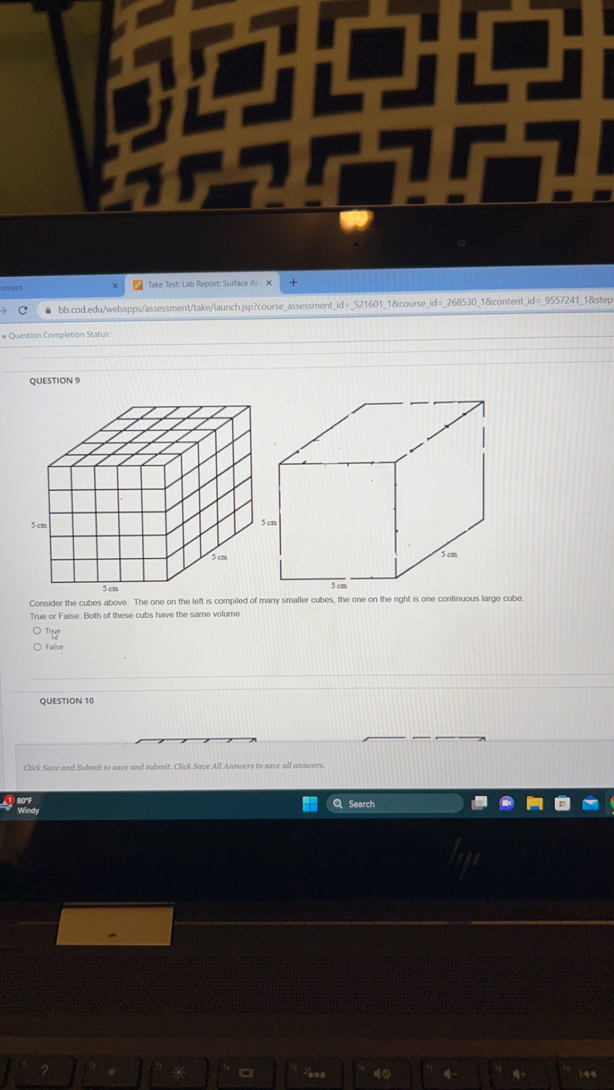 Solved Consider the cubes above. The one on the left is | Chegg.com
