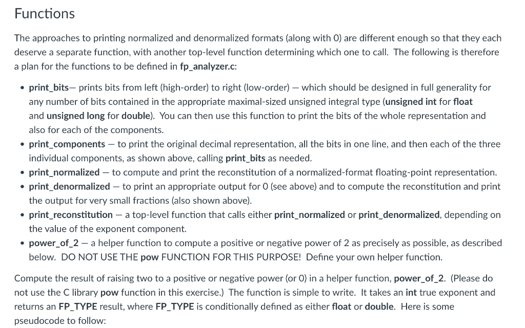 Solved In This Assignment You Will Create A Floating Point 