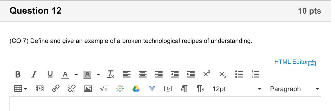 Solved Question 12 10 pts (CO 7) Define and give an example | Chegg.com